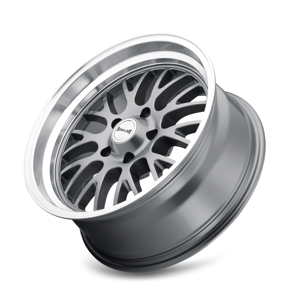 Ridler Wheels — 607 Grey w/ Machined Lip