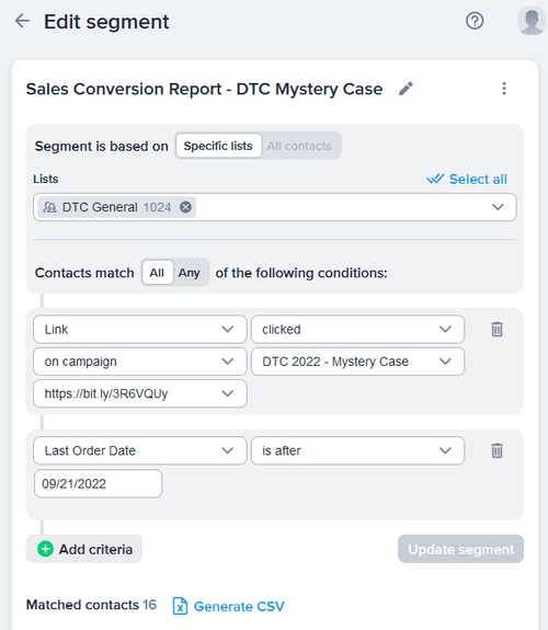 Sales Conversion Report — VinterActive Automated Wine Marketing