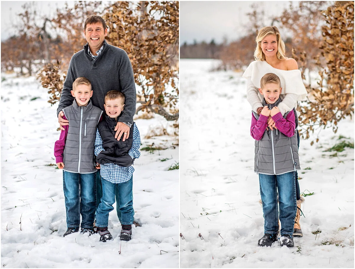 Outdoor Winter Family Portraits