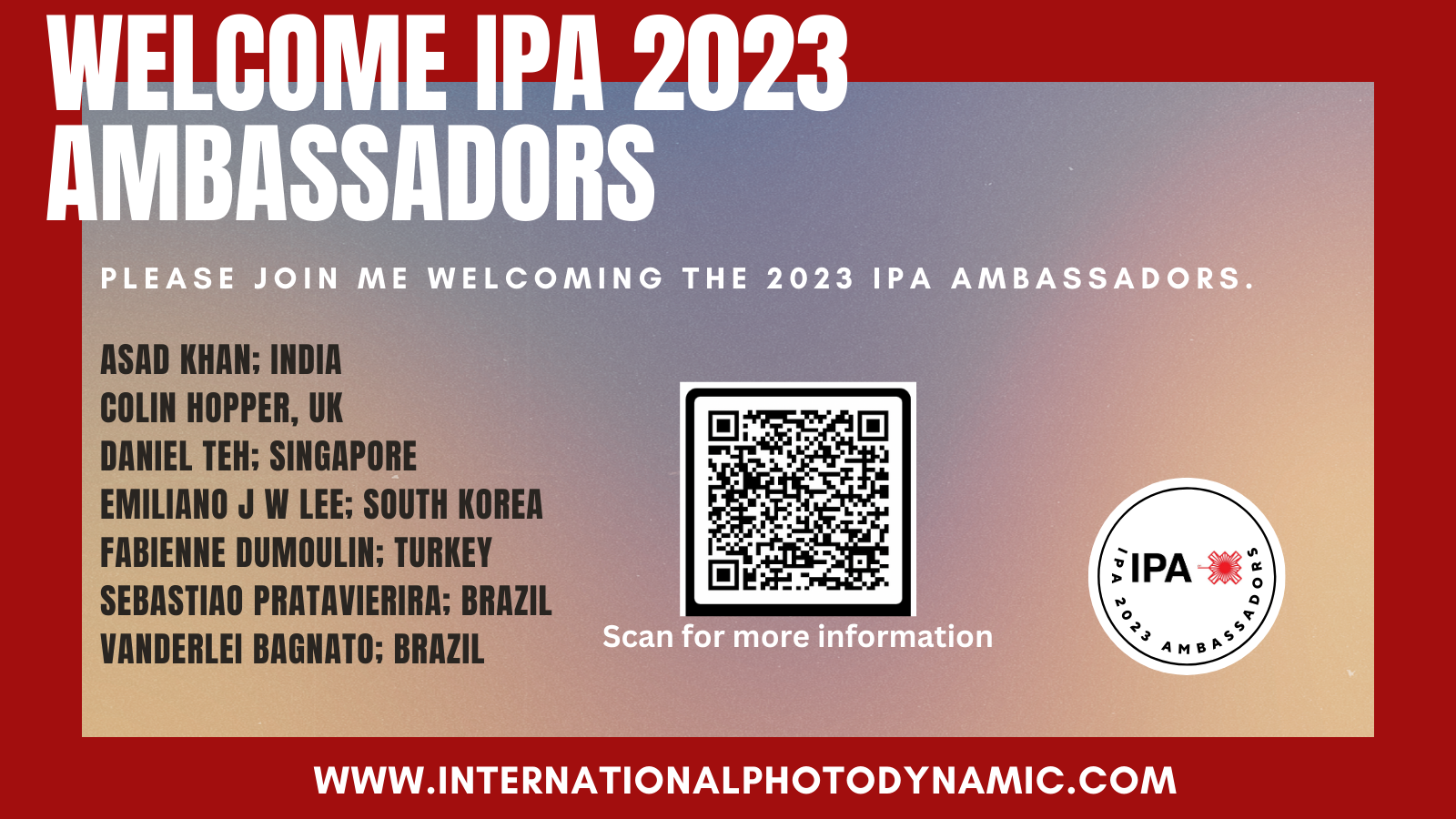 Please join me welcoming the 2023 IPA Ambassadors — International ...