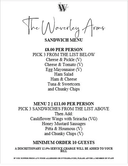Parties & Reservations — The Waverley Arms