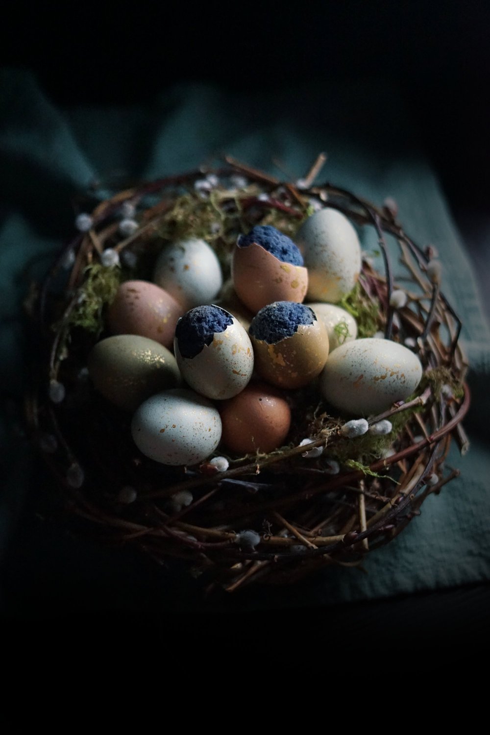 Blueberry Indigo Cake Baked in Eggshells — The Wondersmith