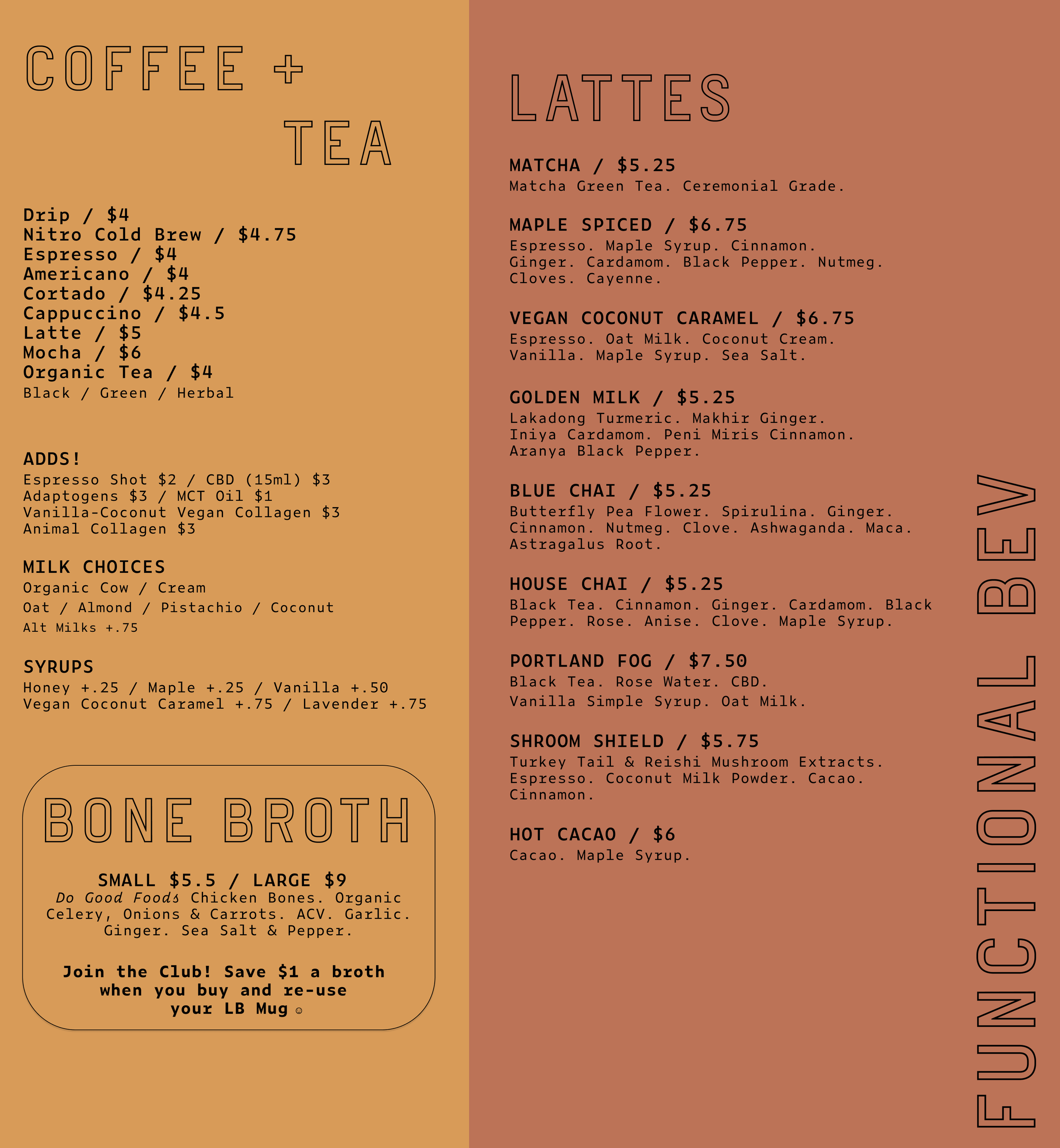 MENU — LB Kitchen