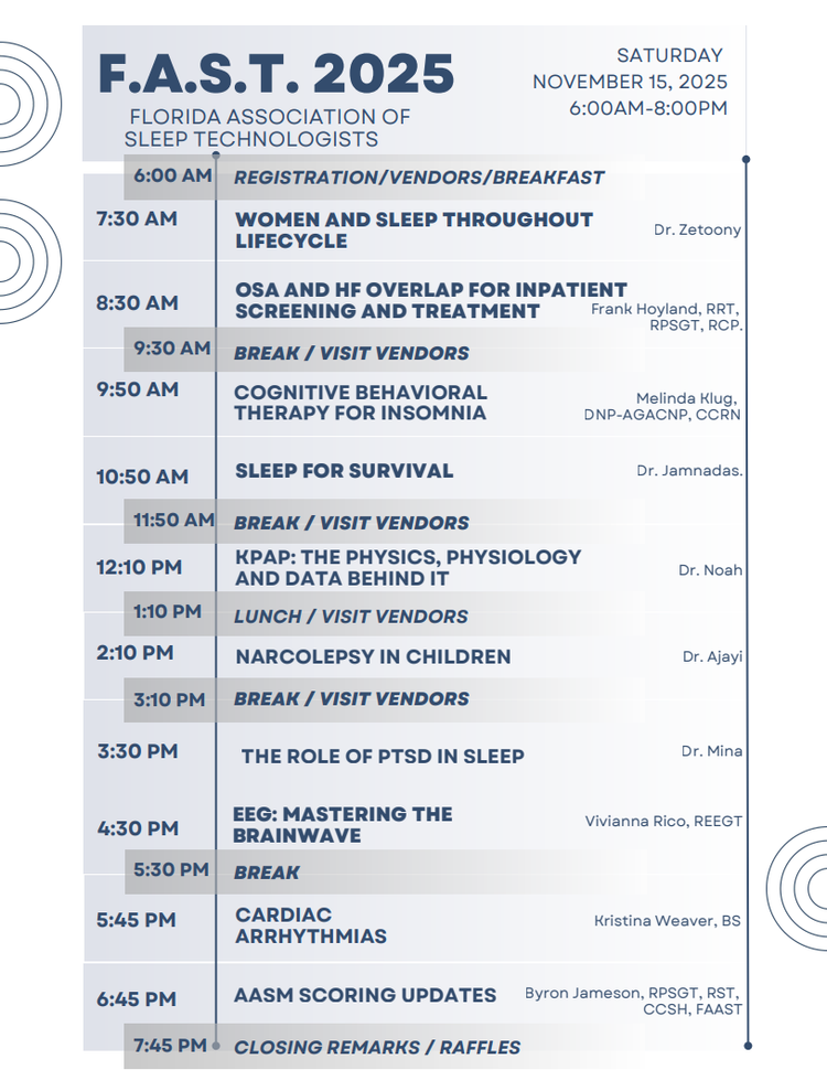 FAST Conferences — Florida Association of Sleep Technologists