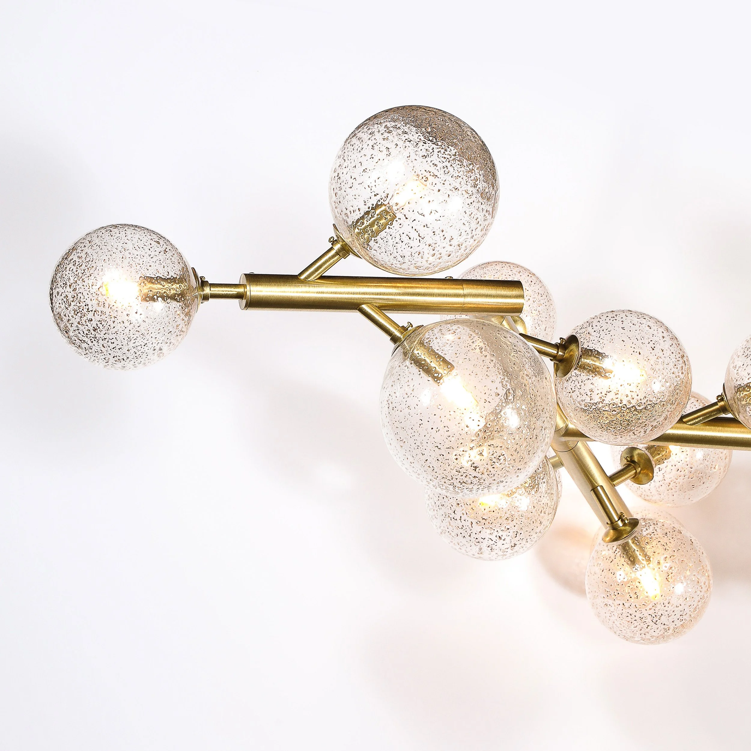 Custom Branch Form Hand-blown Murano Glass w/ 24k Gold & Brass Fitted ...