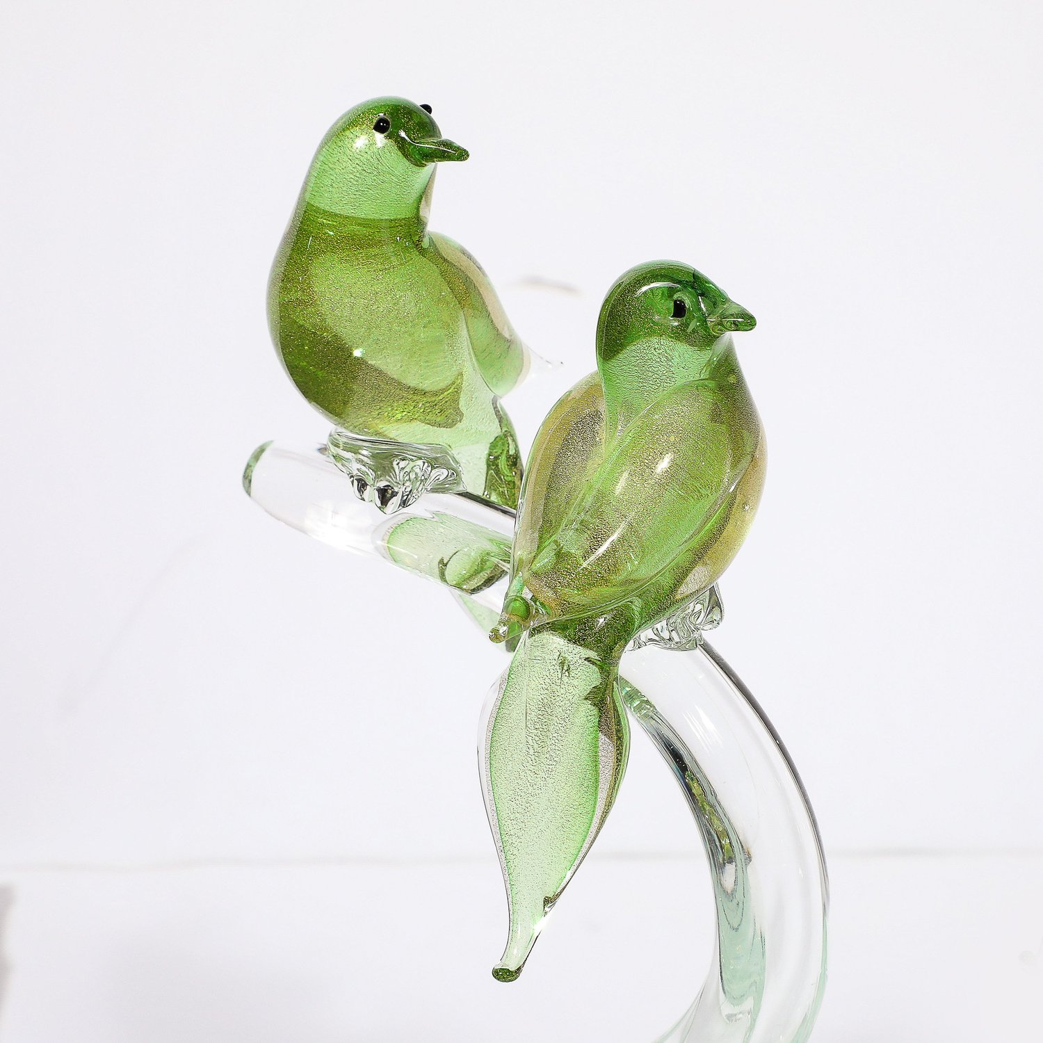 Murano Glass Bird Sculpture Mid Century Italian Modern Murano Glass