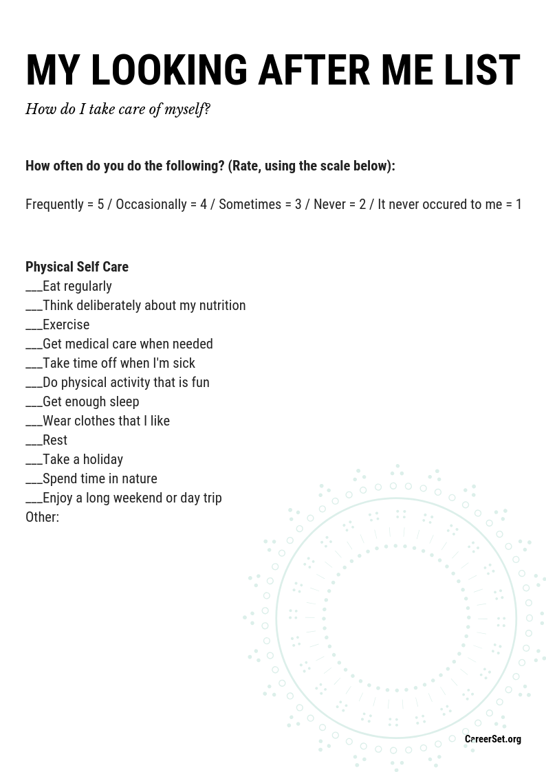 My Looking After Me Workbook — Jess Pollard