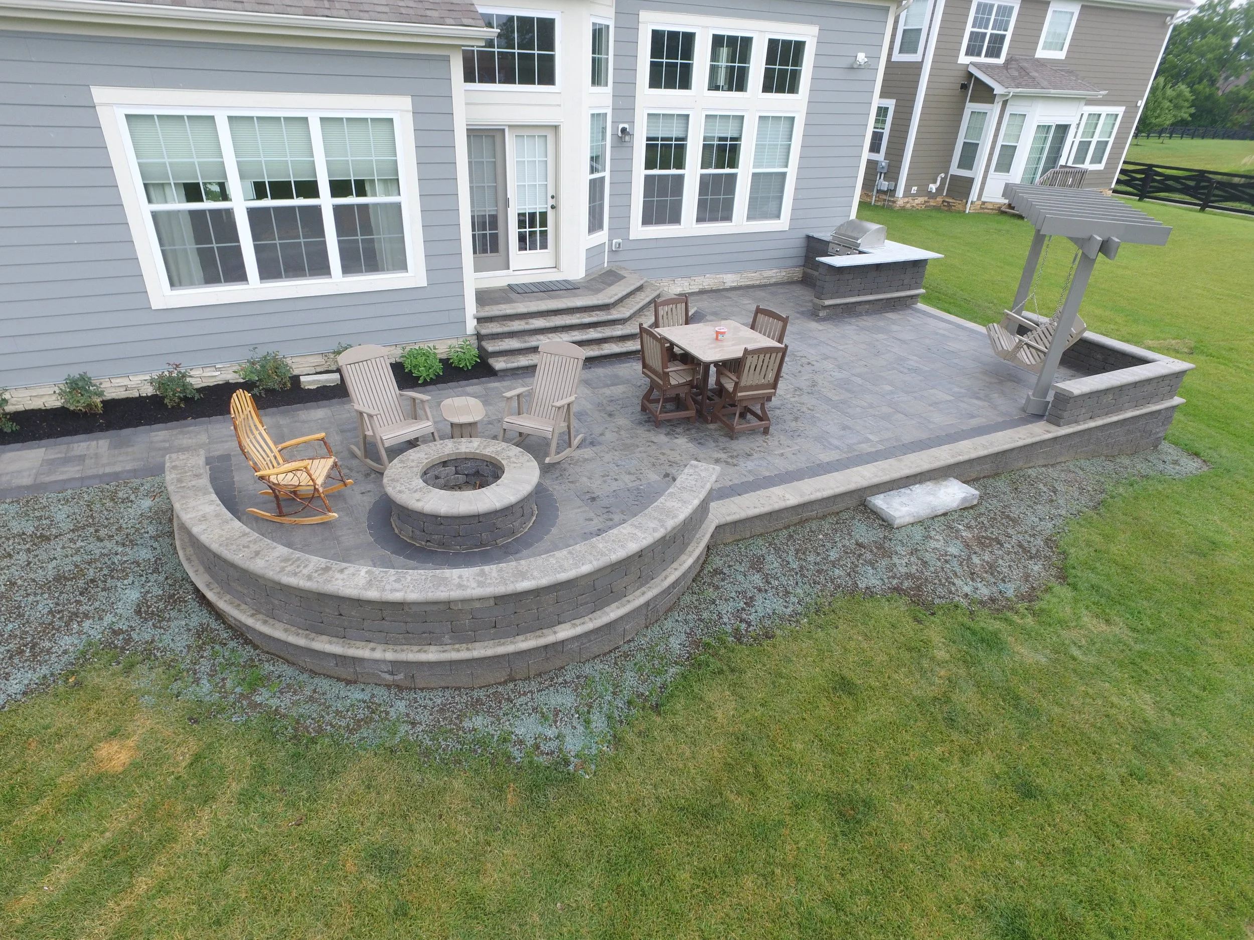 Paver Patio; Outdoor Living; Patio Design — 9 Trees Landscape Construction