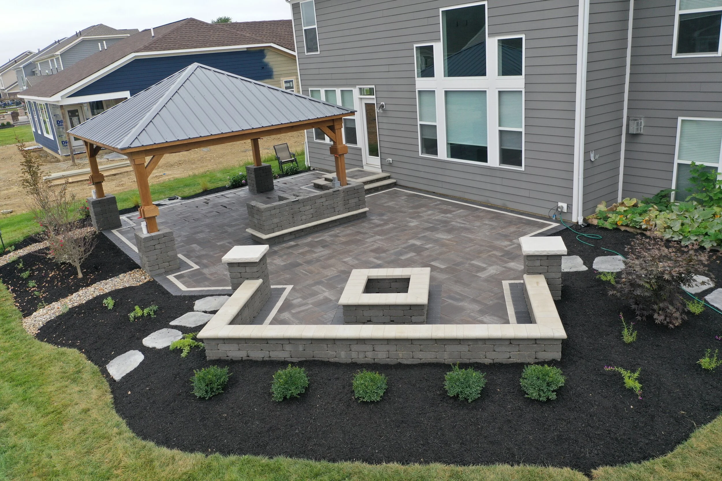 Paver Patio; Outdoor Living; Patio Design — 9 Trees Landscape Construction