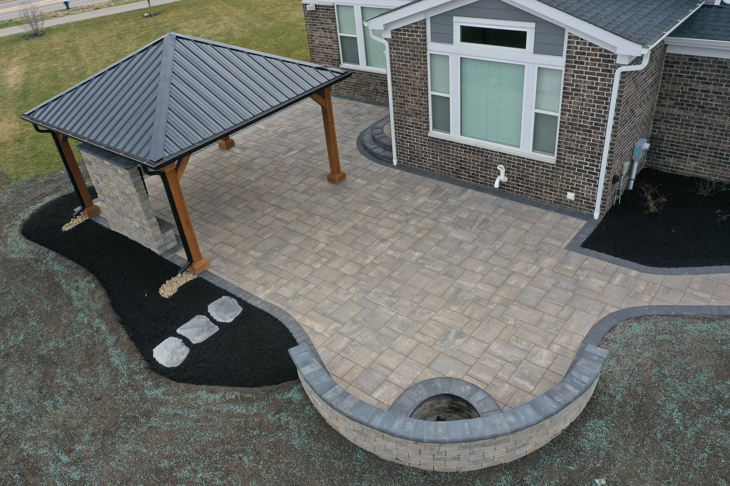 Paver Patio; Outdoor Living; Patio Design — 9 Trees Landscape Construction