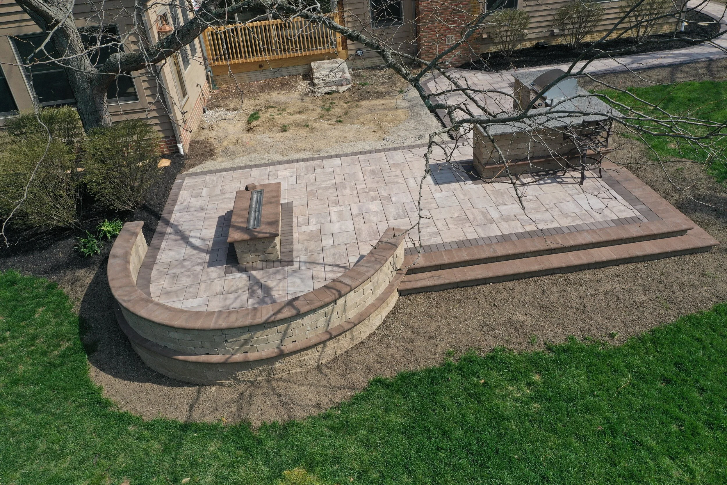 Paver Patio; Outdoor Living; Patio Design — 9 Trees Landscape Construction