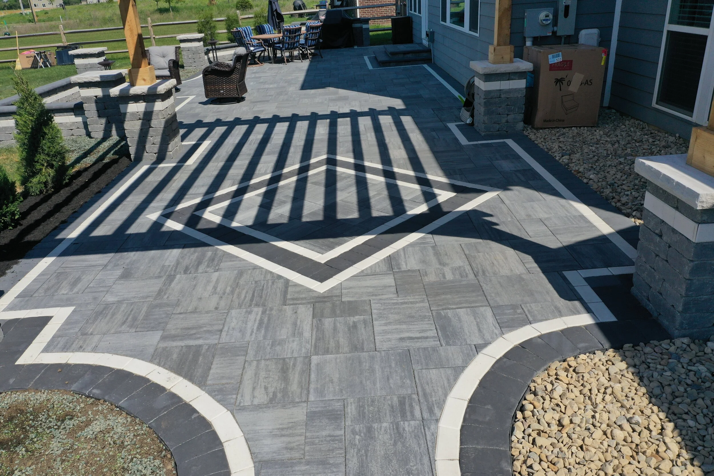 Paver Patio; Outdoor Living; Patio Design — 9 Trees Landscape Construction