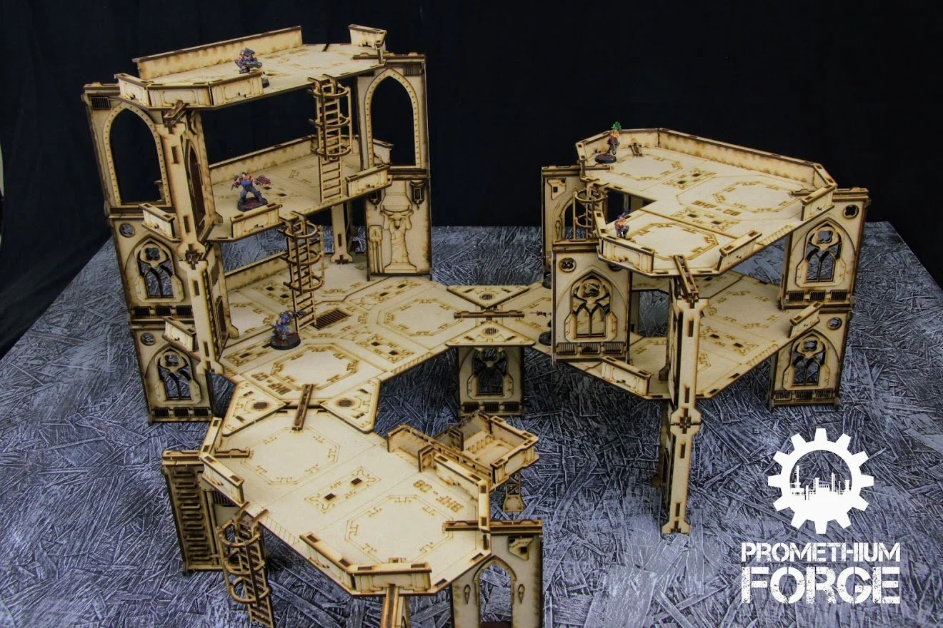 Laser cut Wargaming Terrain — Promethium Forge