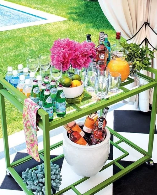 How to Design a Beautiful Summer Bar Cart