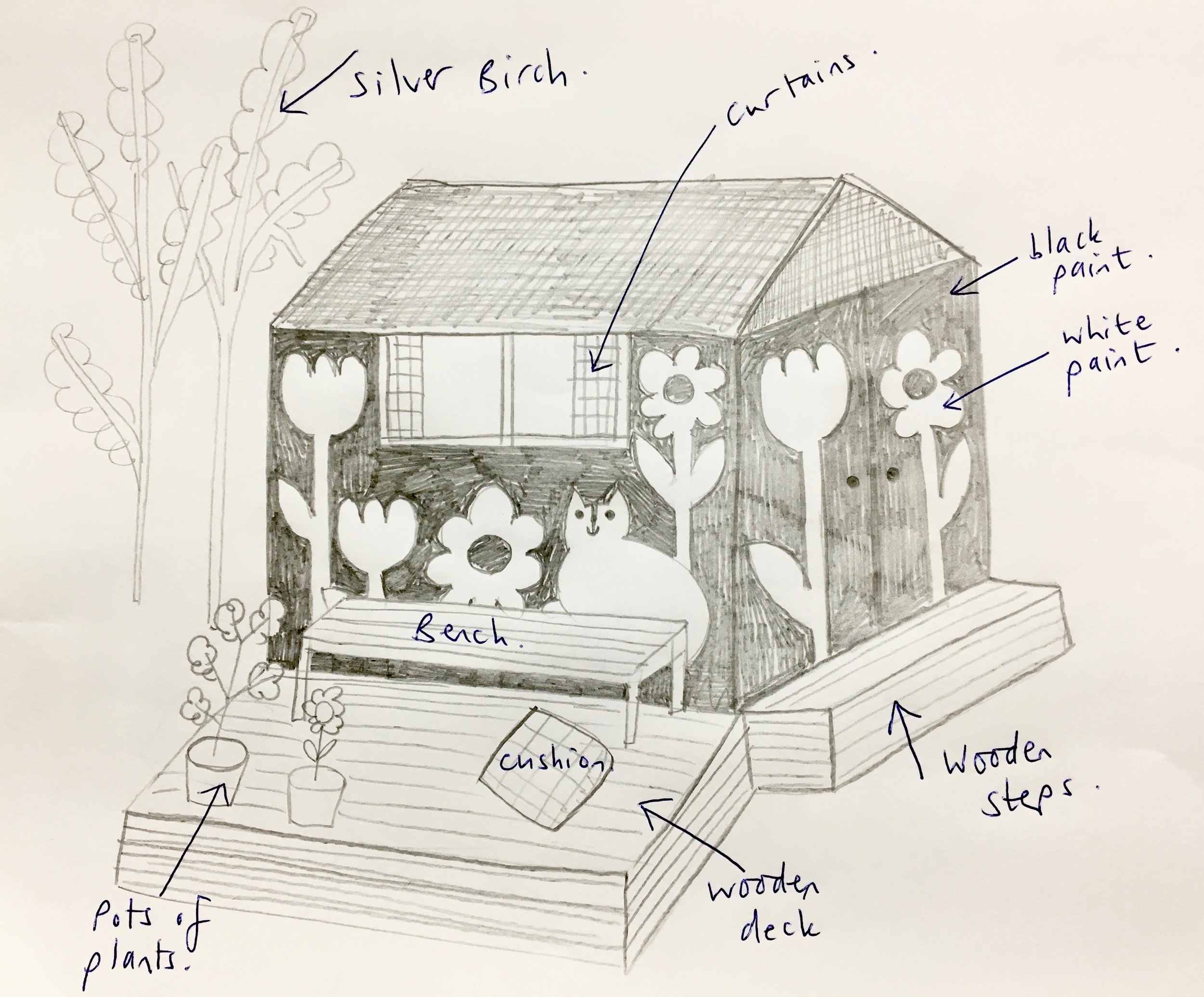 My new Scandi summer shed / Illustrator's Den - Jane Foster • Jane Foster