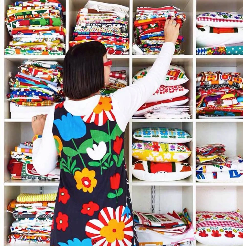 My Mid Century Fabric Collection - then and now. • Jane Foster