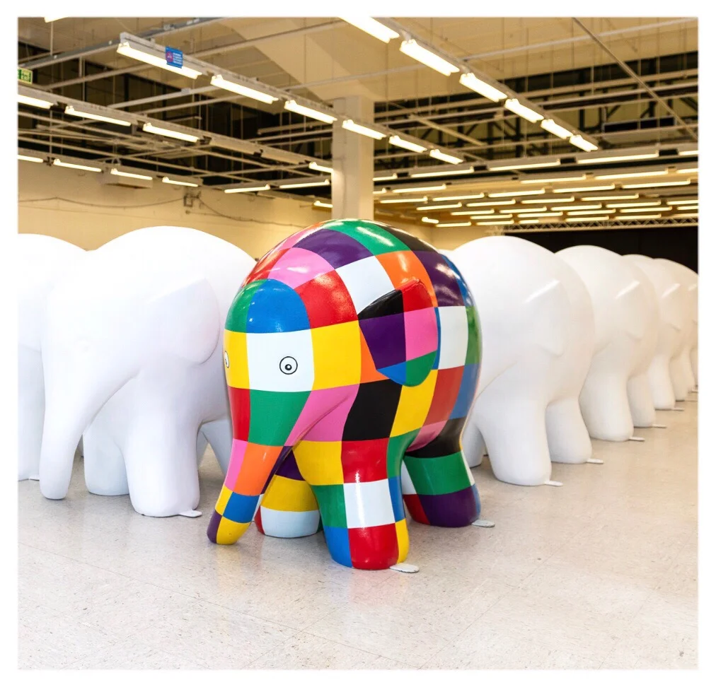 My 'Elmer in the flowers' • Jane Foster