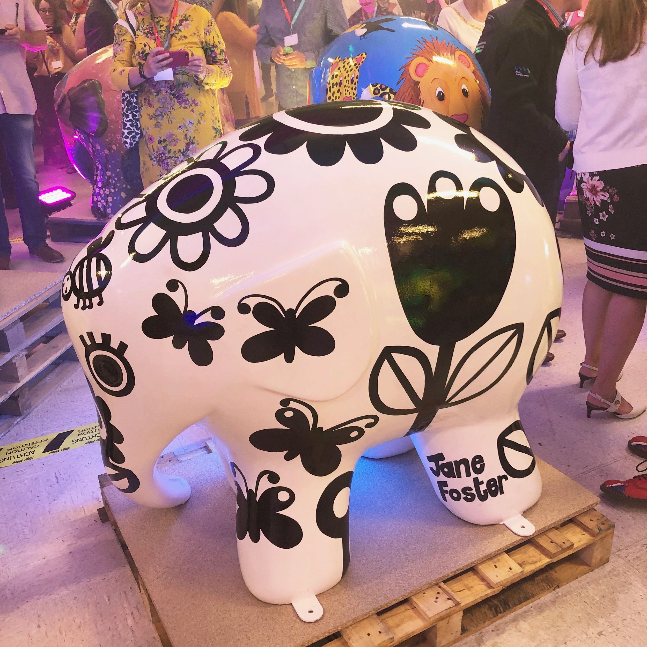 My 'Elmer in the flowers' • Jane Foster