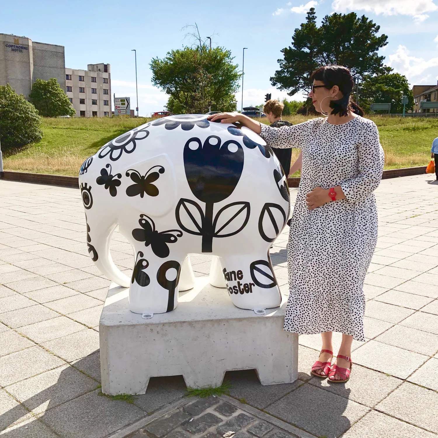 My 'Elmer in the flowers' • Jane Foster