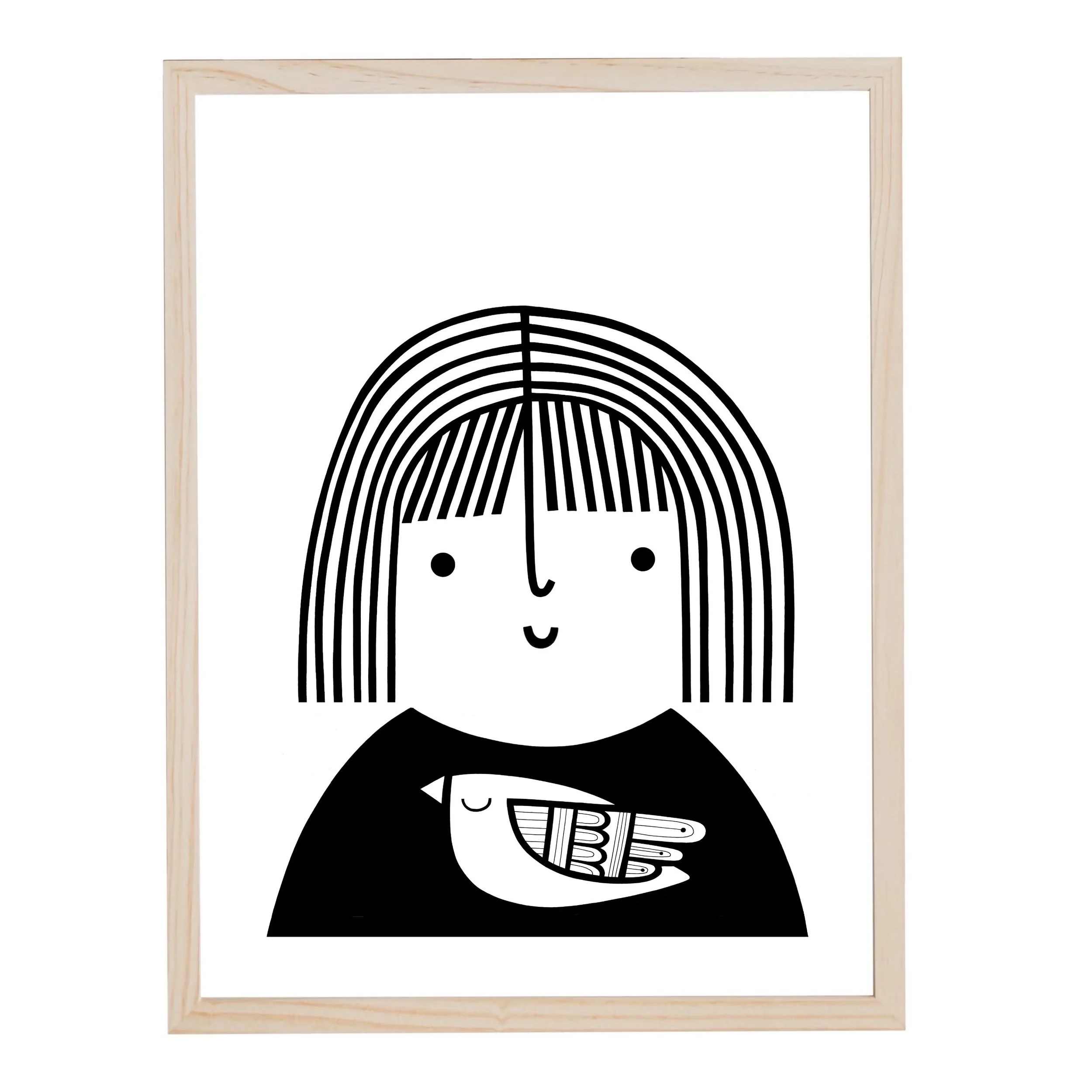 Sleeping Bird - signed print A4 - designed by UK illustrator Jane ...