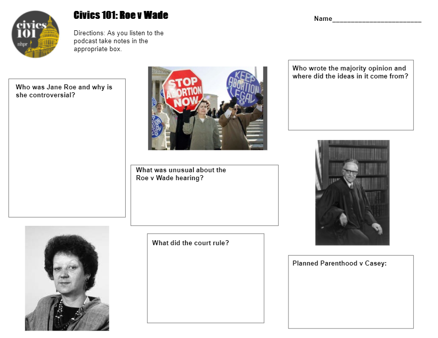 Worksheets — Civics 101: A Podcast