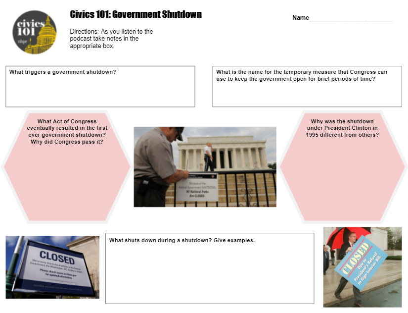 Worksheets — Civics 101: A Podcast