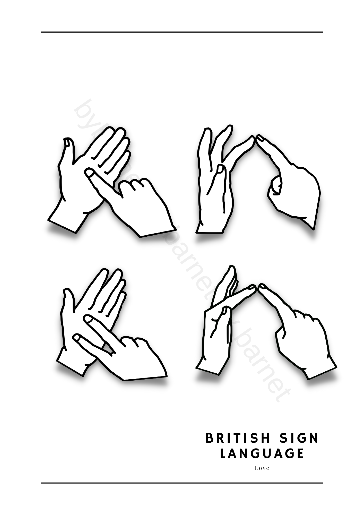Printable Download | British Sign Language Love — Happy Barnet