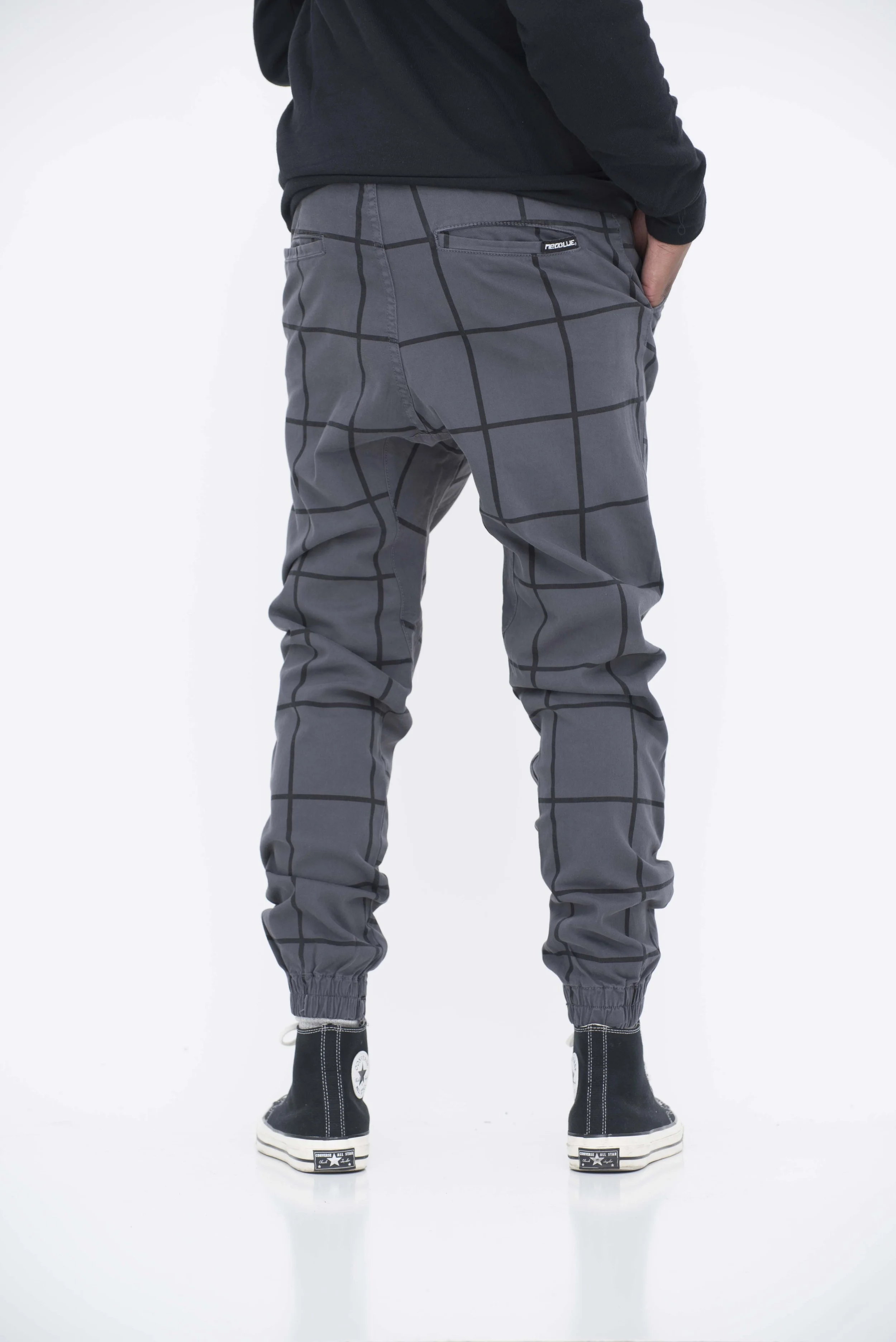 Checkered Jogger Pants — Neo Blue Jeans – Made-in-USA Baggy Denim