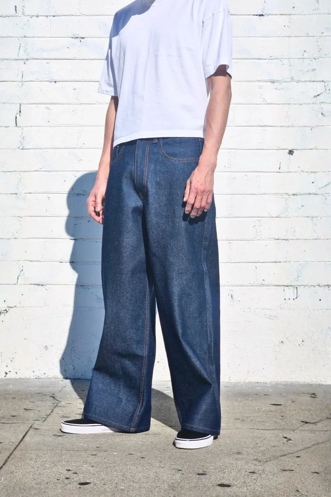 Raw Denim Light Blue Super Baggy Jeans — Neo Blue Jeans – Made-in-USA ...