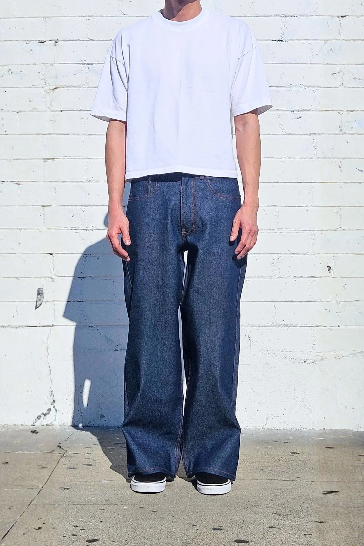 Raw Denim Light Blue Super Baggy Jeans — Neo Blue Jeans – Made-in-USA ...