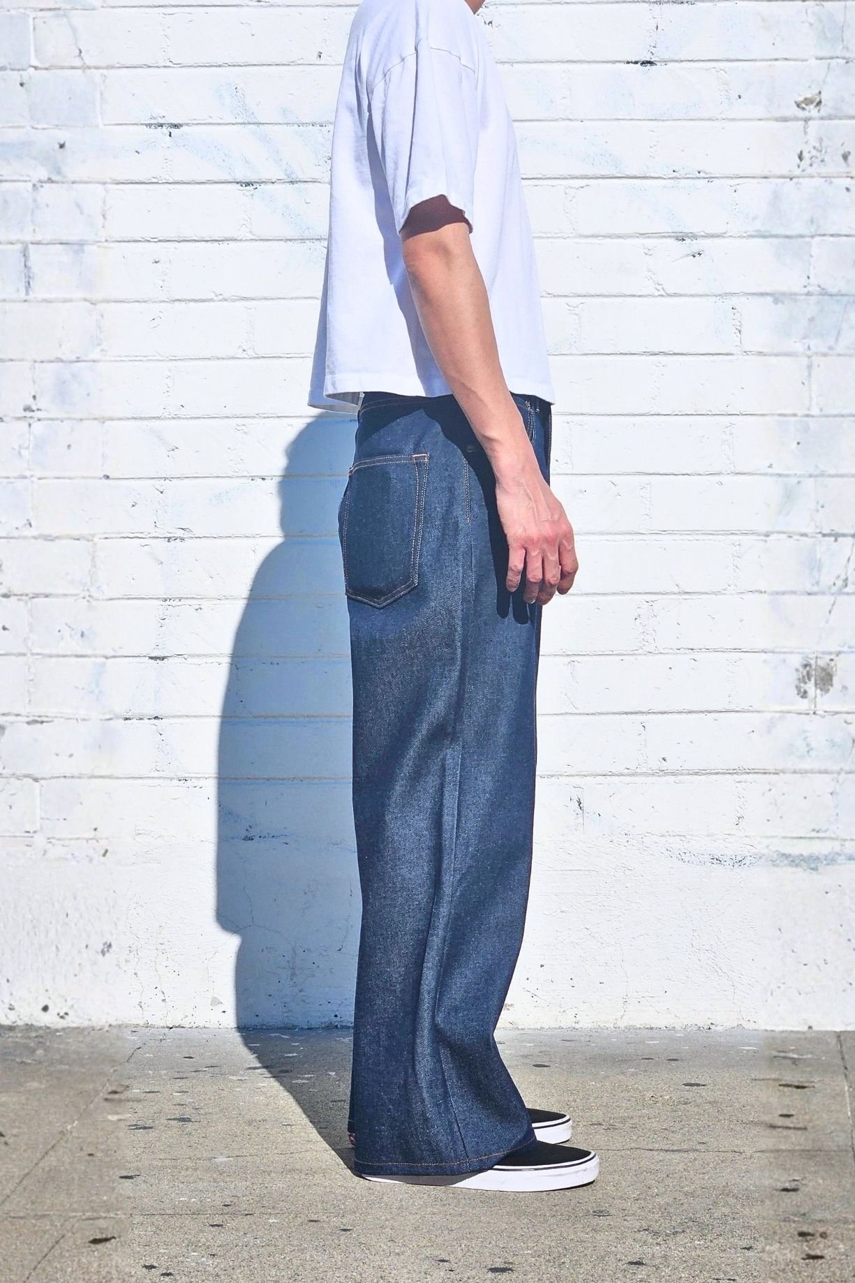 Raw Denim Light Blue Super Baggy Jeans — Neo Blue Jeans – Made-in-USA ...