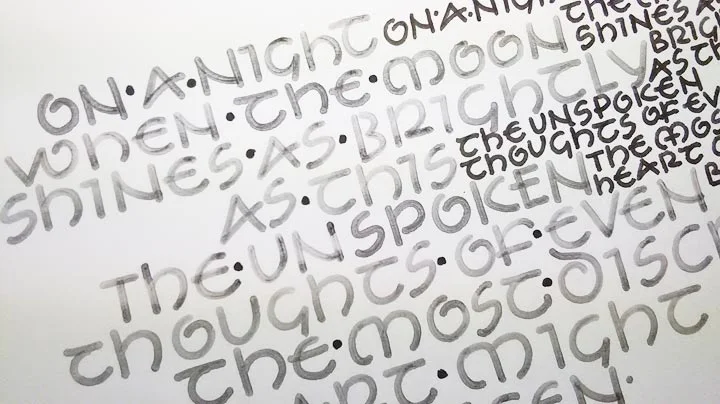 Not Your Grandma’s Uncial: Contemporary Monoline Alphabet — The ...