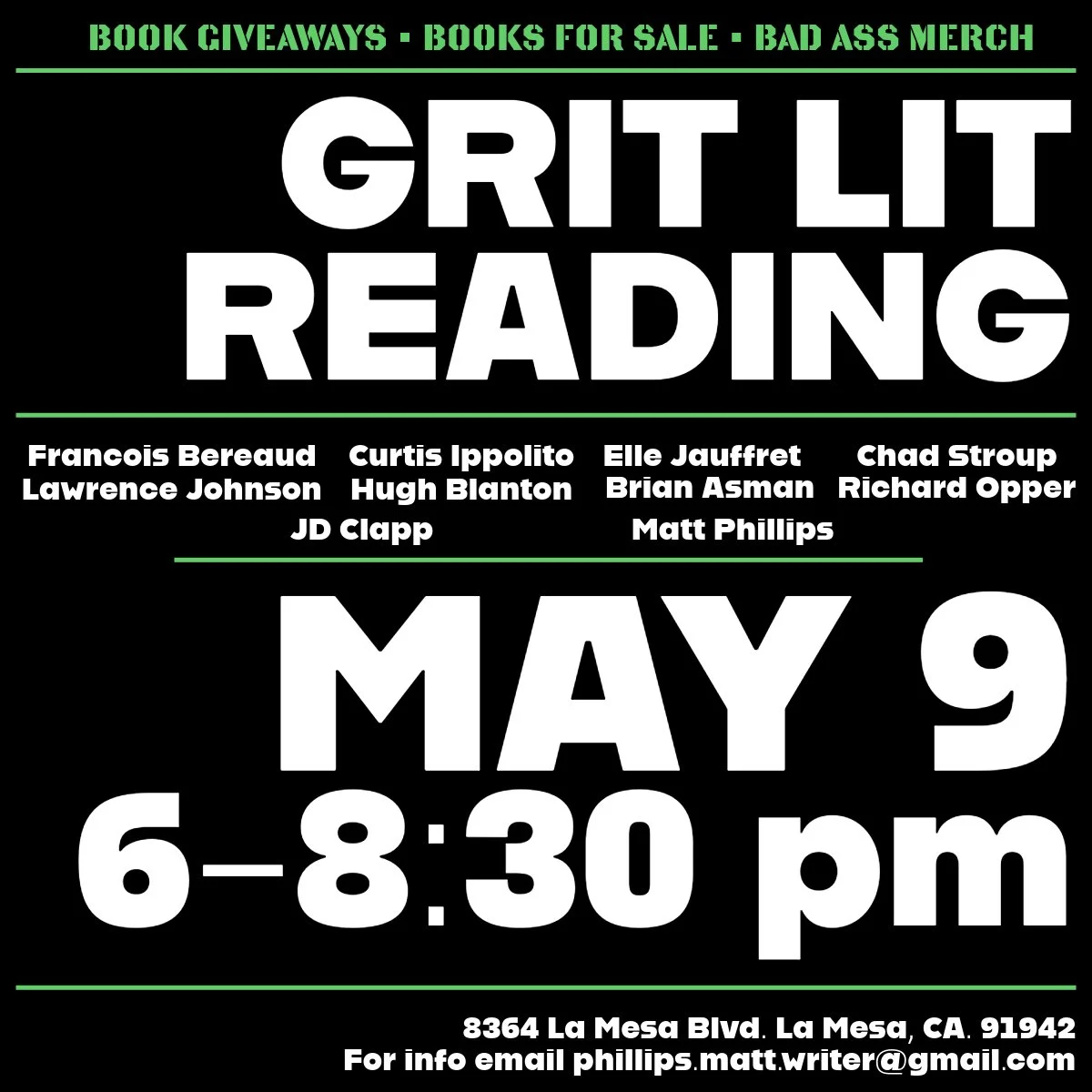 May Appearances + More Free Books — Brian Asman