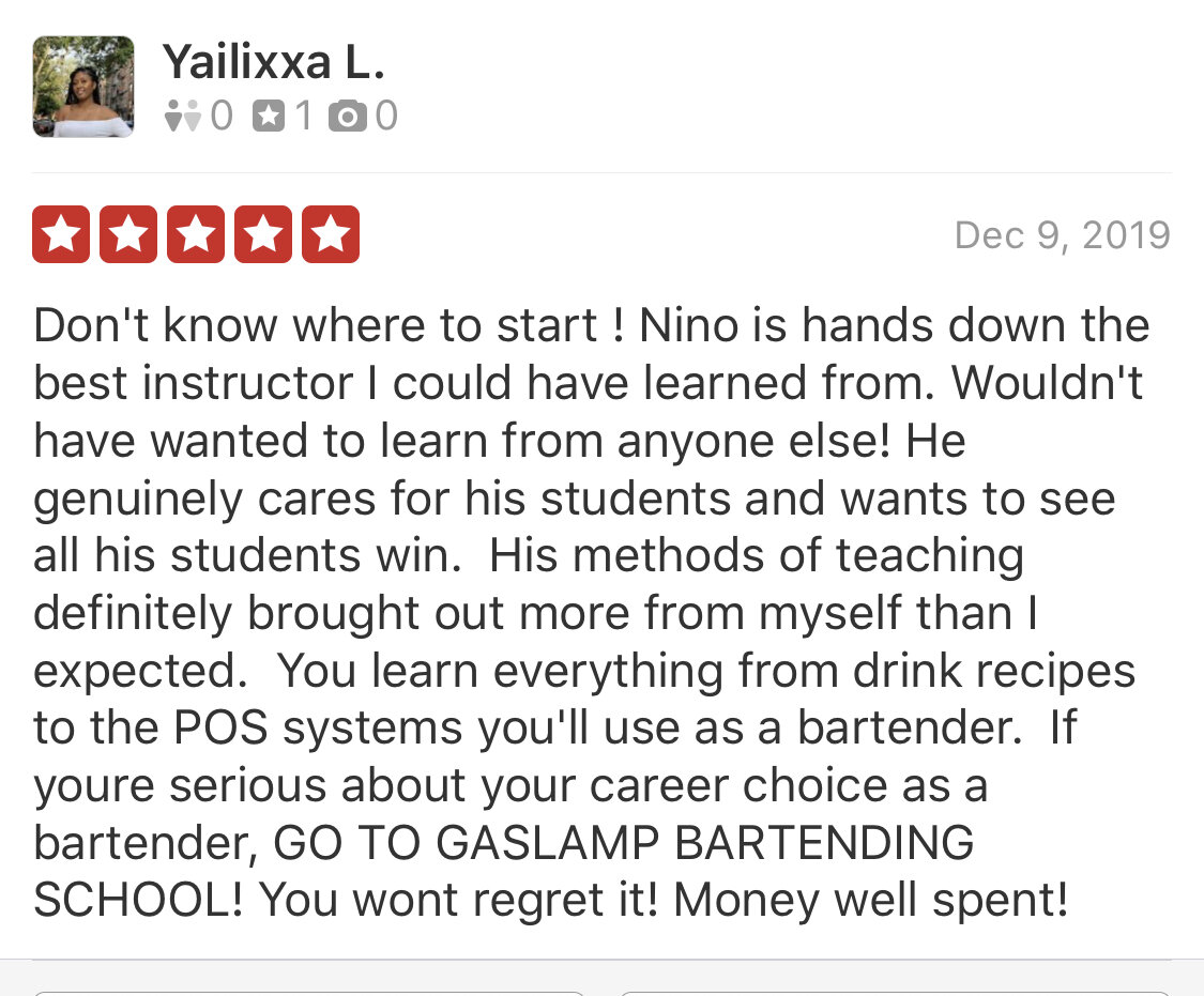 WHY CHOOSE GBS? — Gaslamp Bartending School