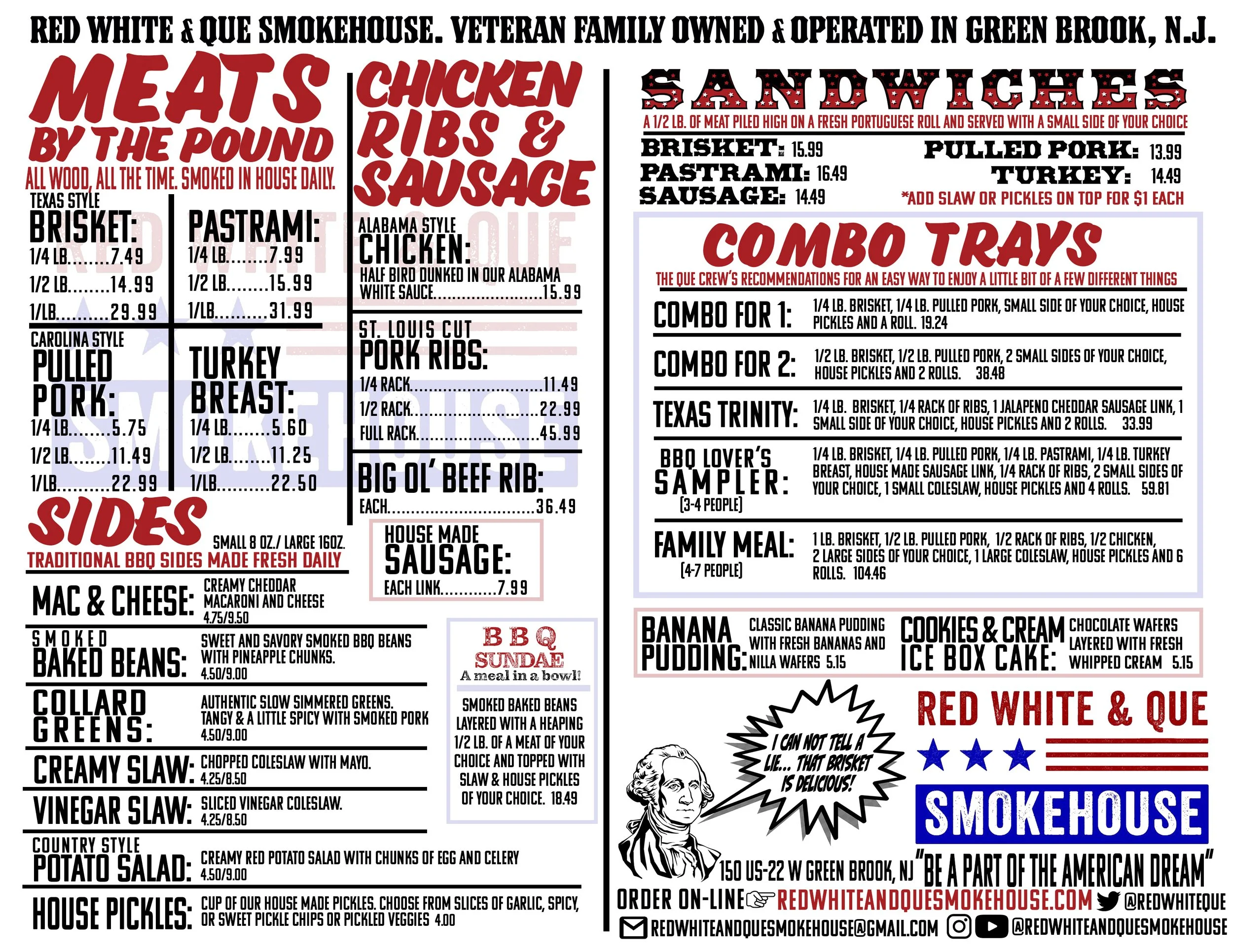 Menu — Red White & Que Smokehouse