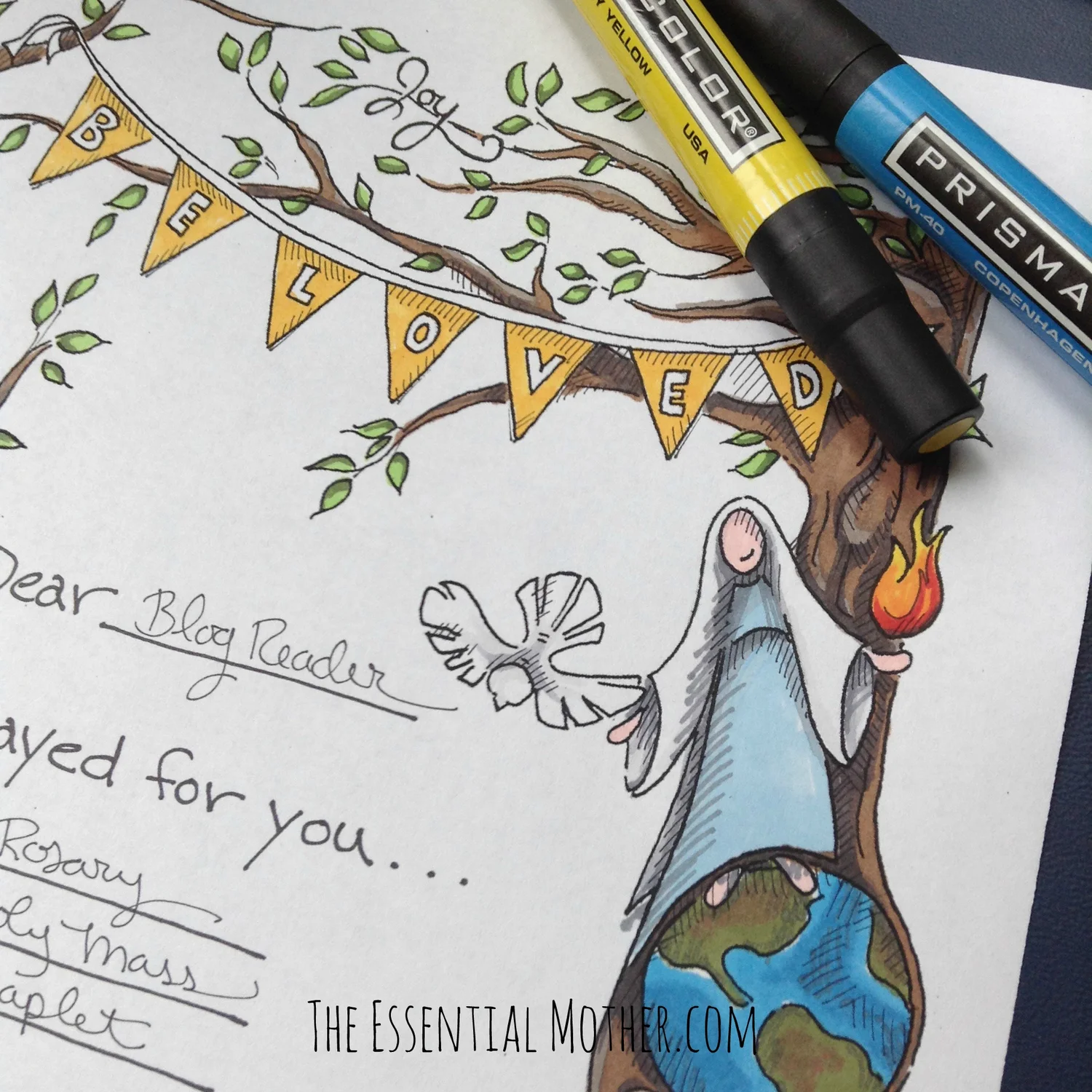 Catholic Spiritual Bouquet Coloring Page — Melody Lyons