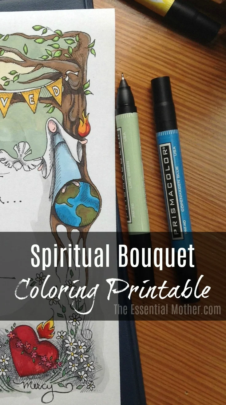 Catholic Spiritual Bouquet Coloring Page — Melody Lyons