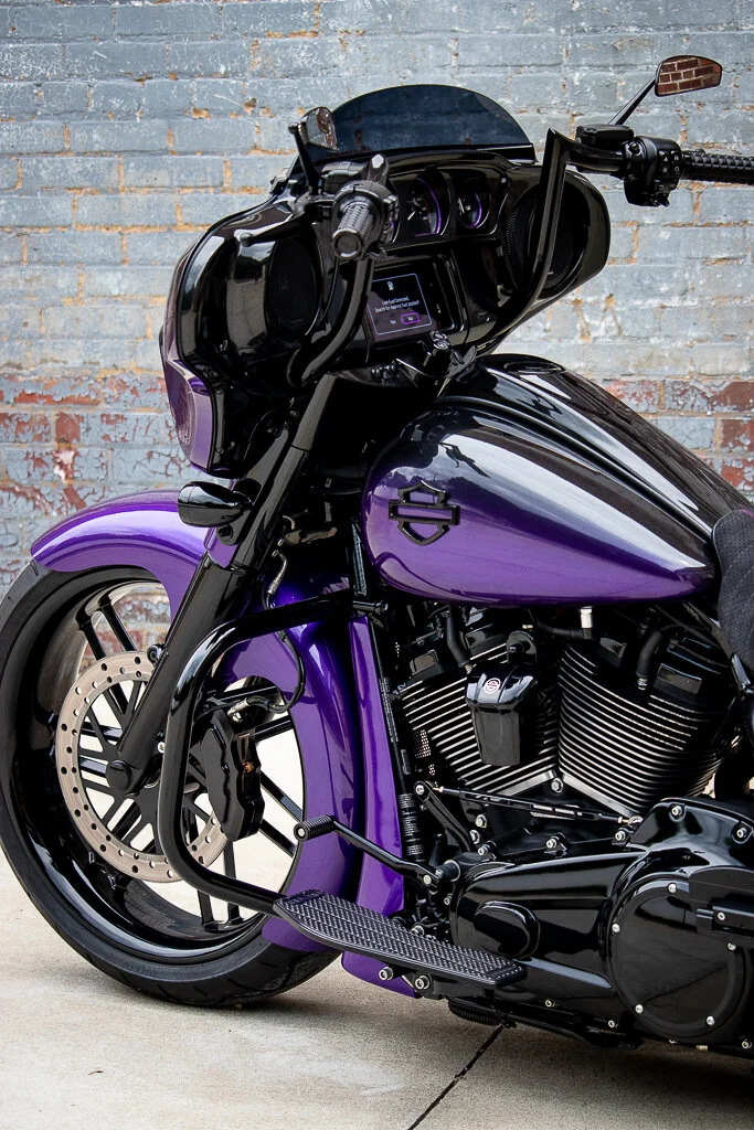 Purple And Black Motorcycle