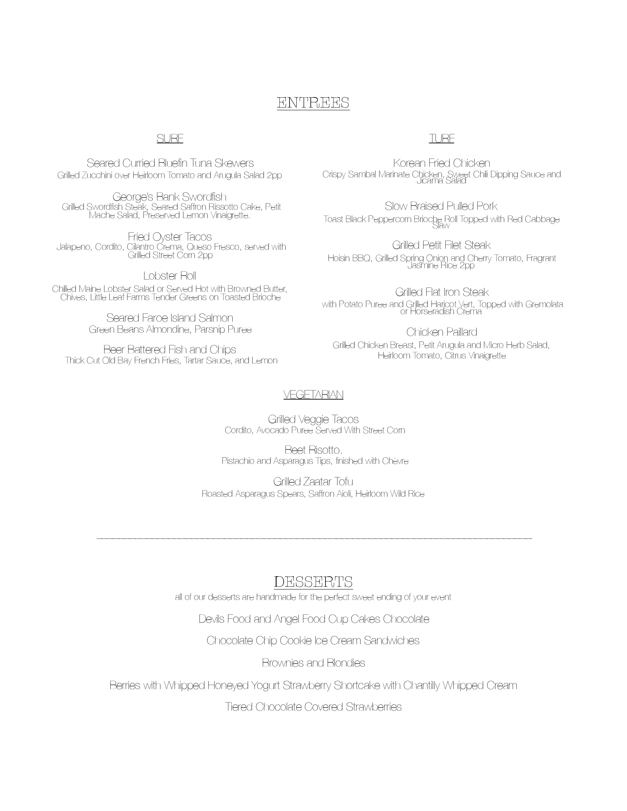 Wedding Catering Menu SHUCK FOOD TRUCK Wedding Catering Menu SHUCK FOOD TRUCK