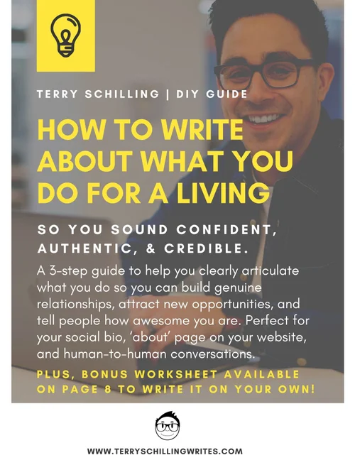How to write what you do guide — Terry Schilling