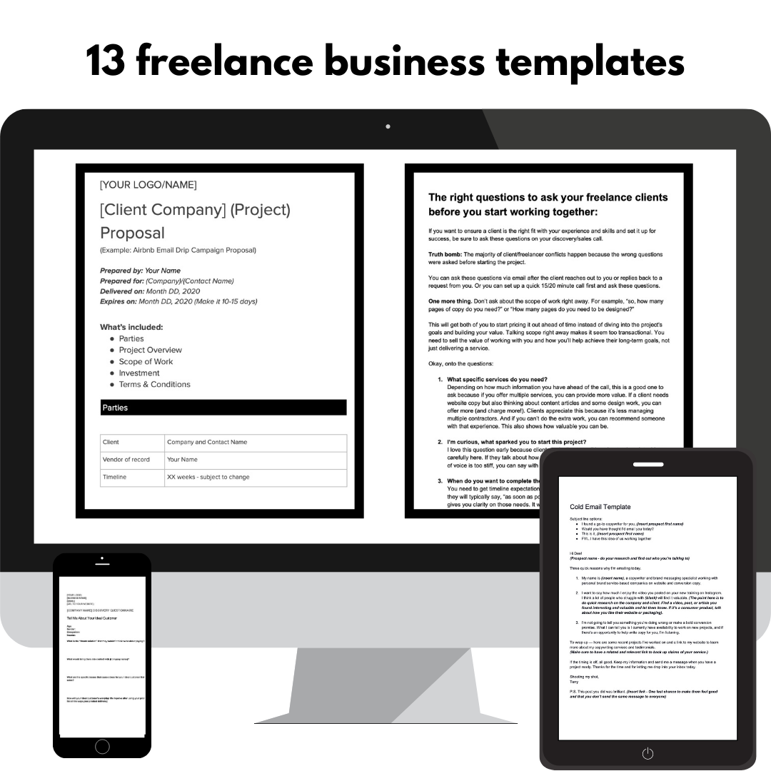 Freelance Template Bundle — Terry Schilling