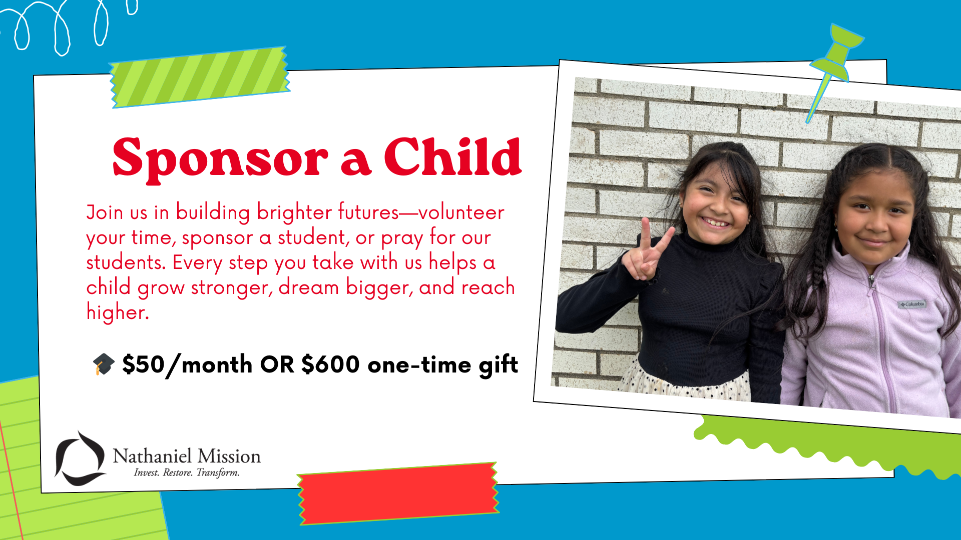 Donate — The Nathaniel Mission