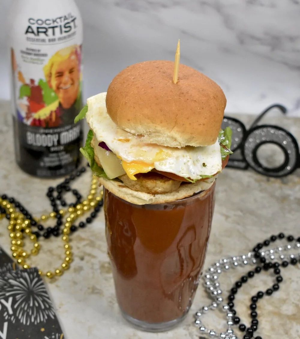 Bloody Mary Drink With Burger
