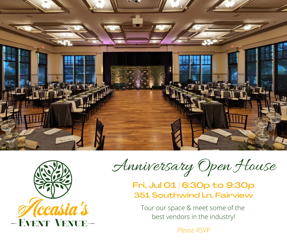 Anniversary Open House at Accasia's Event Venue — Fairview Town Center ...