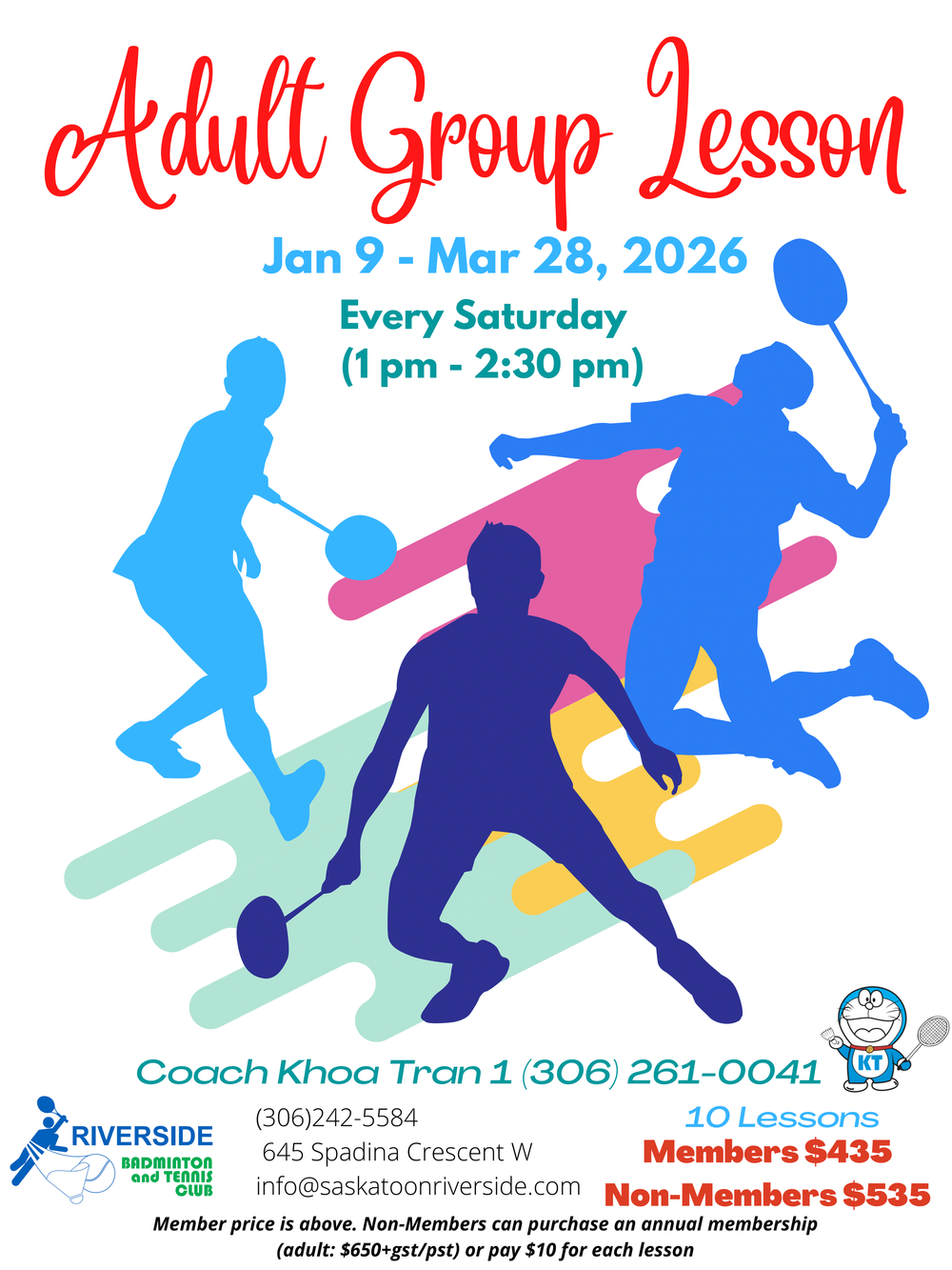 Winter 2026 Adult Group Lesson Khoa Tran — Riverside Badminton and ...