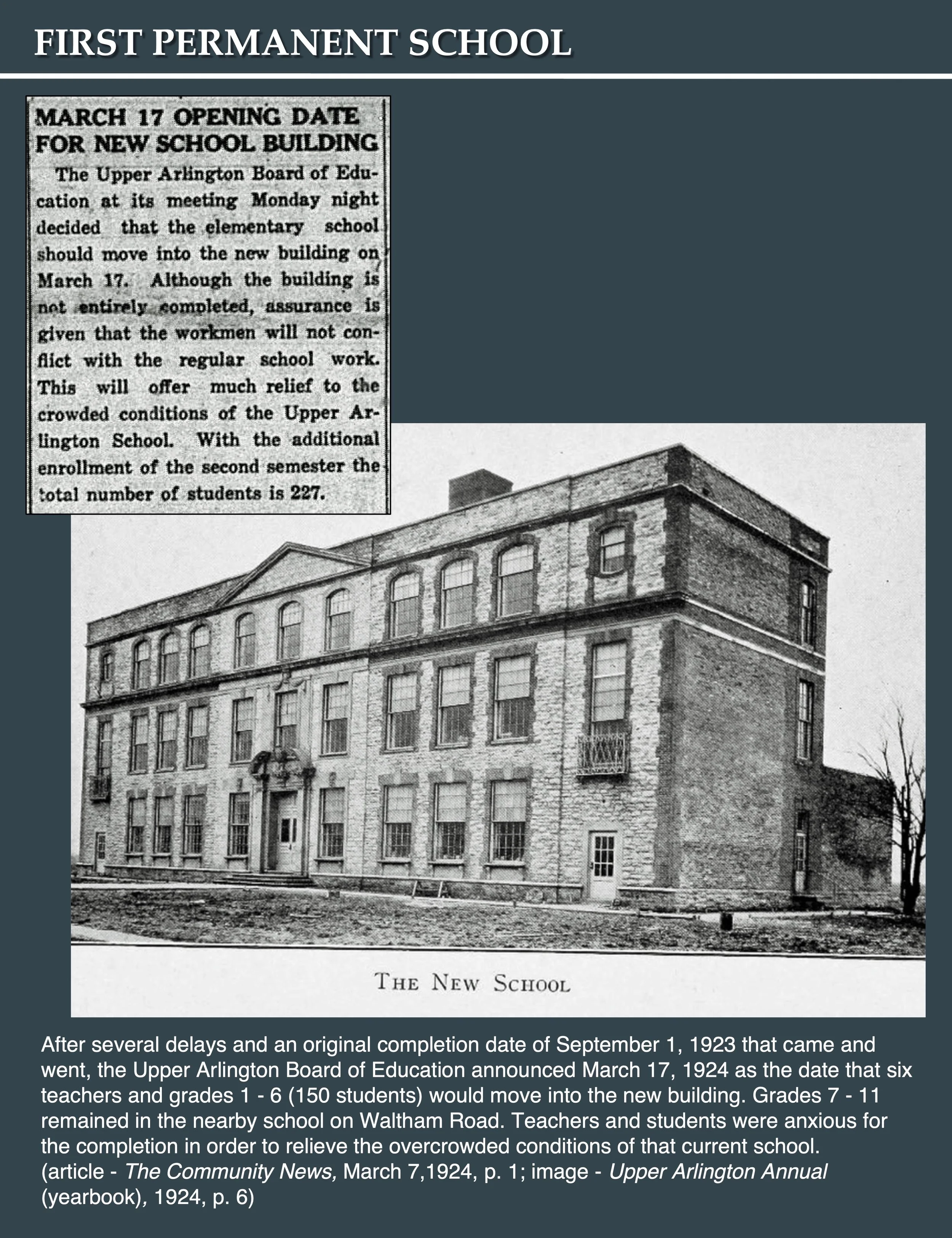 Jones 100 display — Upper Arlington Historical Society