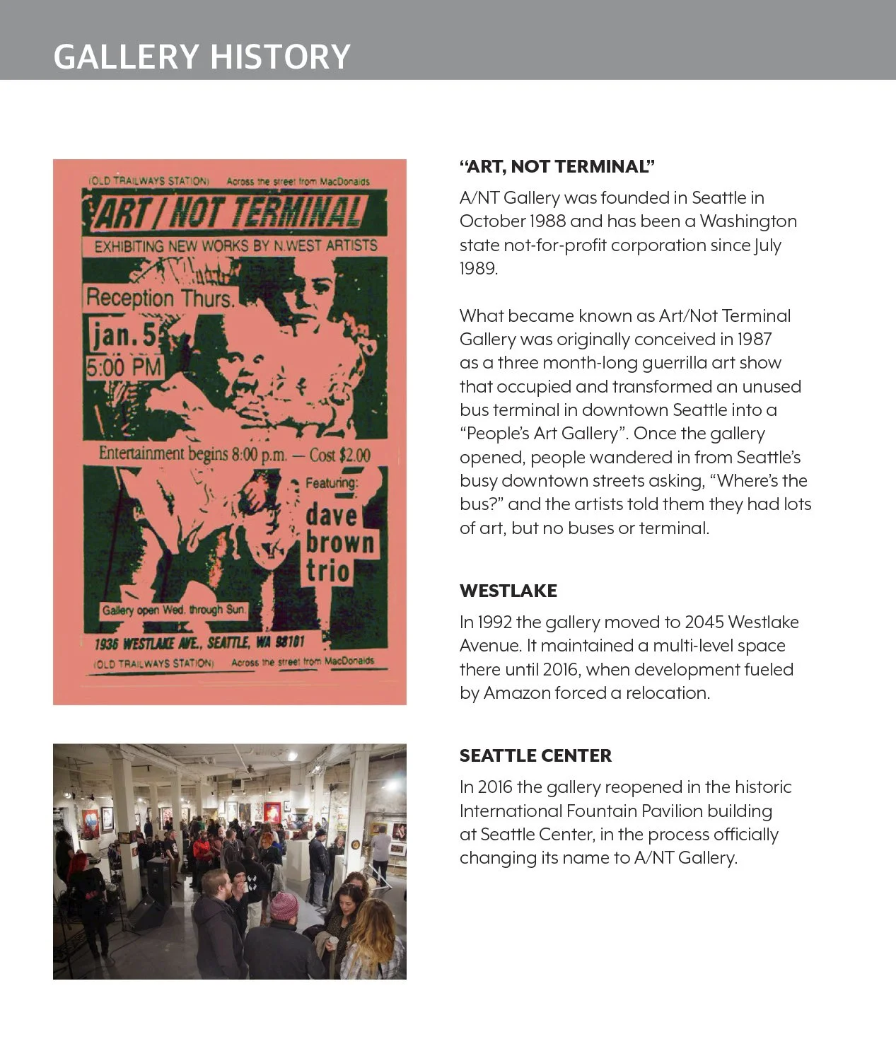 NEW MEMBERS HANDBOOK — A/NT Gallery