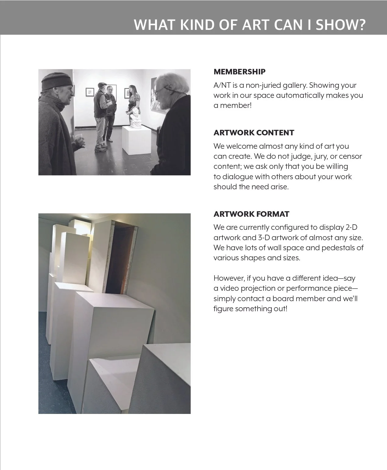 NEW MEMBERS HANDBOOK — A/NT Gallery