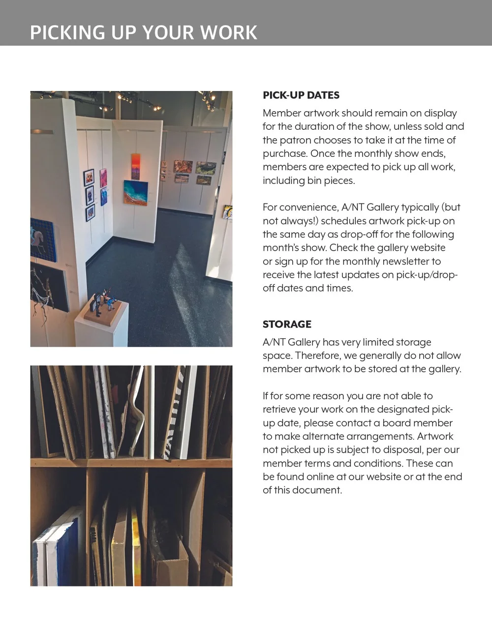 NEW MEMBERS HANDBOOK — A/NT Gallery