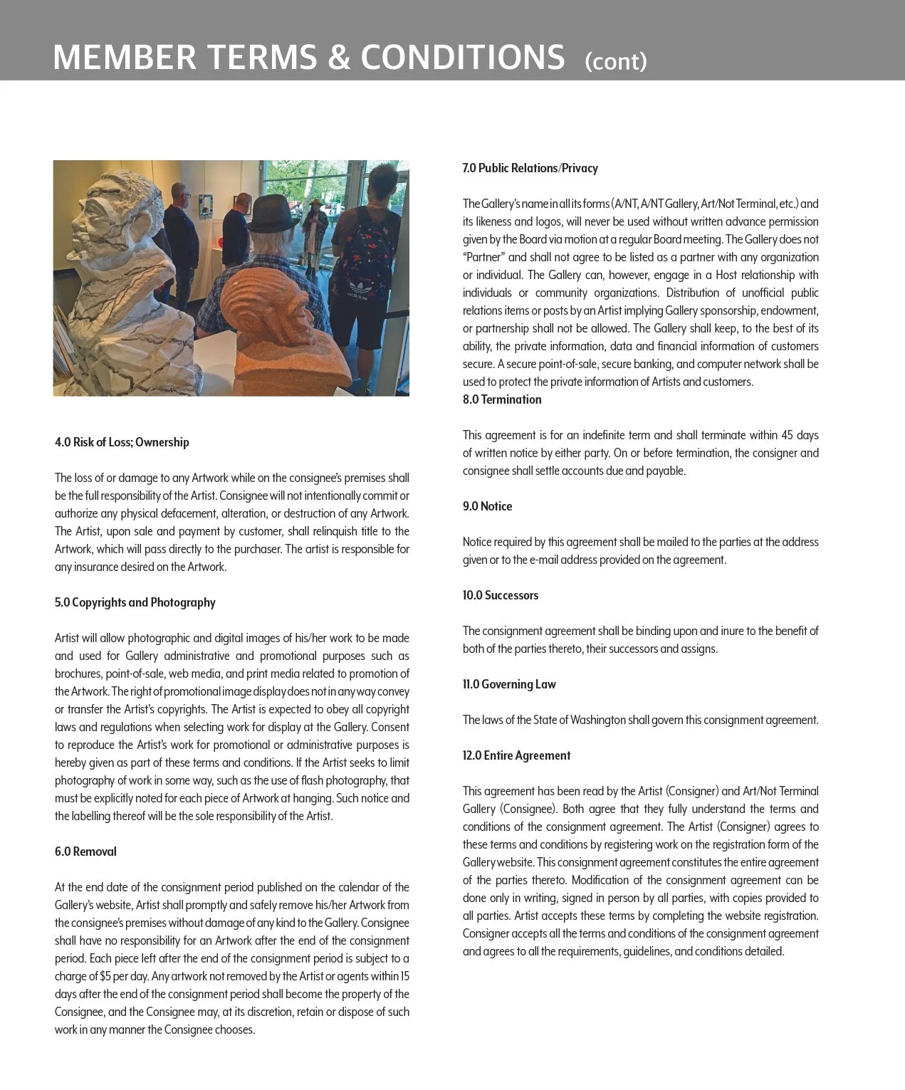 NEW MEMBERS HANDBOOK — A/NT Gallery